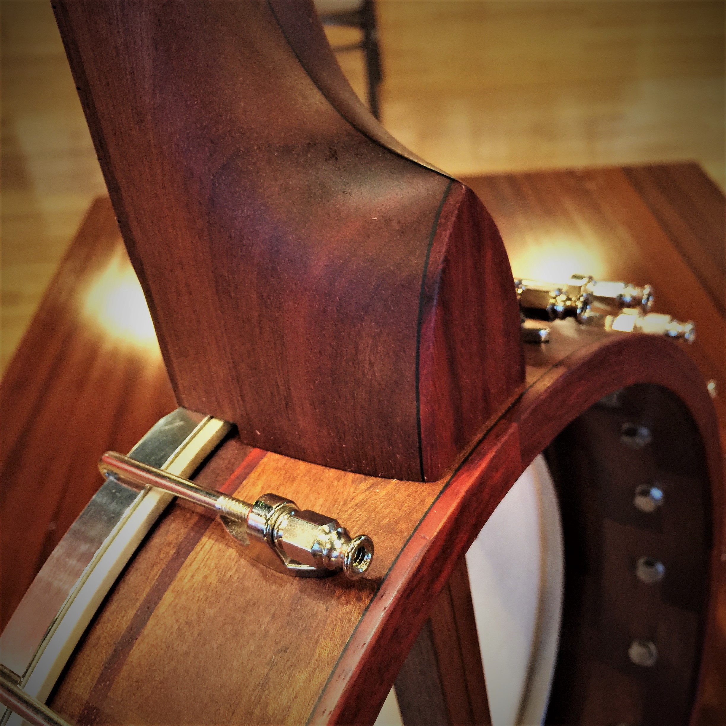 Banjo # 018 – Sapele Mahogany – 12″ Dobson style tone ring – Beartown Banjo