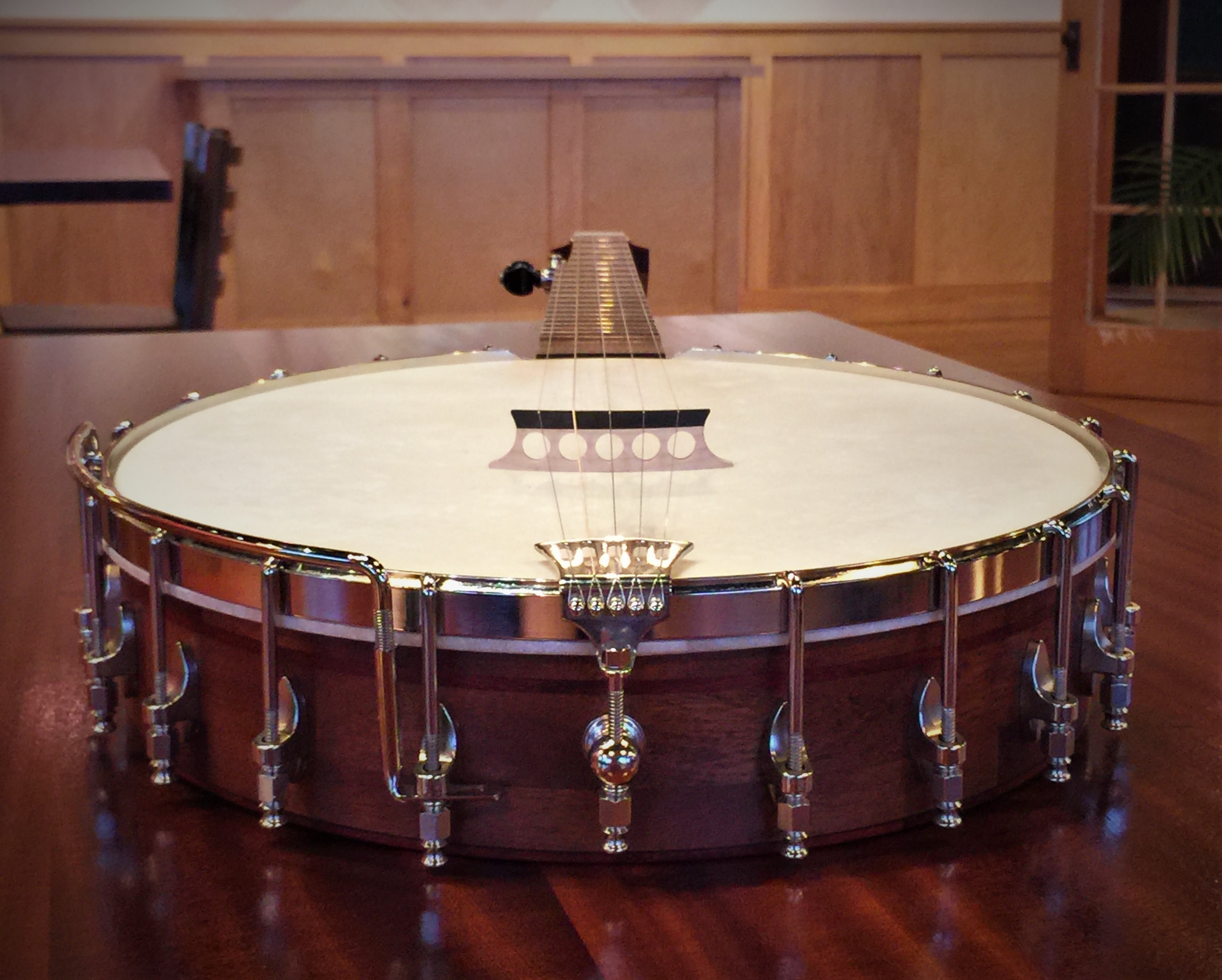 Banjo # 018 – Sapele Mahogany – 12″ Dobson style tone ring – Beartown Banjo